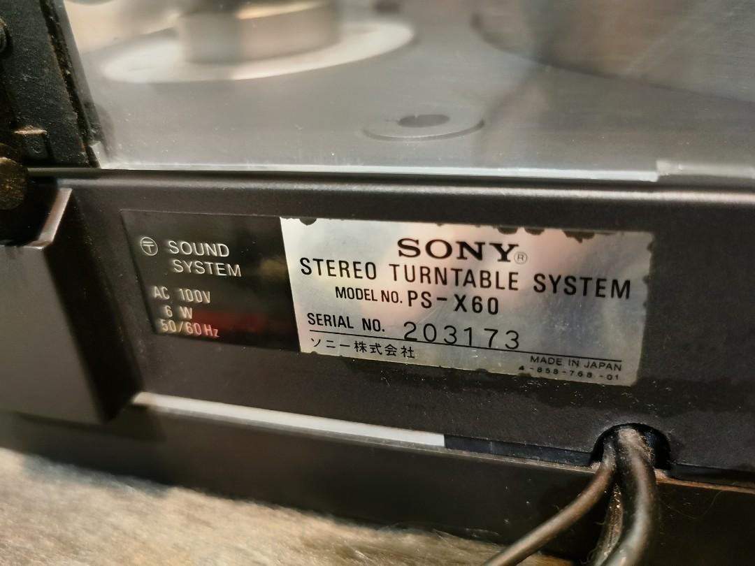 Sony PS-X60 Direct drive, Fully automatic turntable, Audio, Other Audio ...