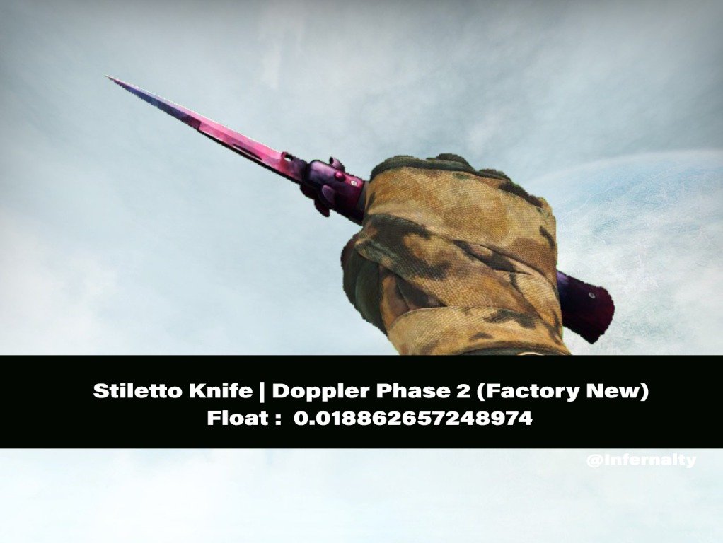 Stiletto Knife Doppler Phase 2 FN CSGO SKINS KNIVES, Video Gaming ...