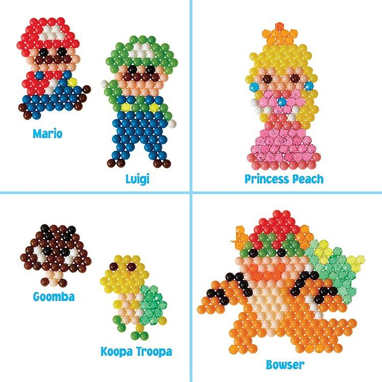 現貨 Super Mario Character Set 水霧魔珠 水串珠超級瑪利歐角色, 興趣及遊戲, 玩具 & 遊戲類 - Carousell