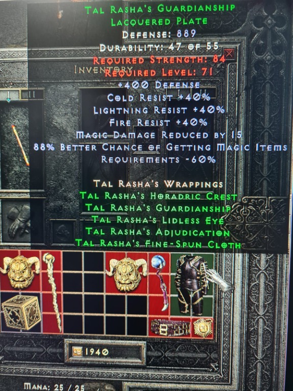 Tal full set Diablo 2 Resurrected, Video Gaming, Gaming Accessories, In ...