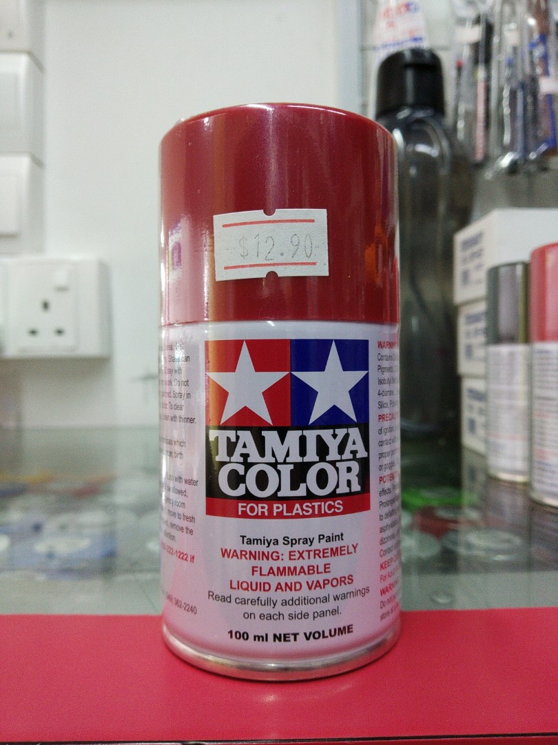 Tamiya TS-18 Metallic Red Spray Paint For Plastic, Hobbies & Toys ...