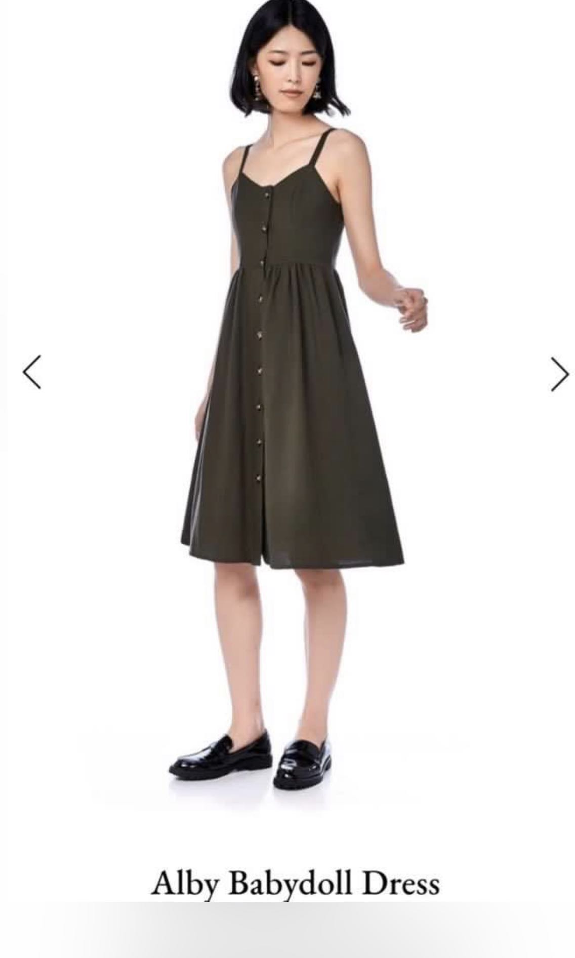 TEM Alby Babydoll Dress in Miss Green, Women's Fashion, Dresses & Sets ...