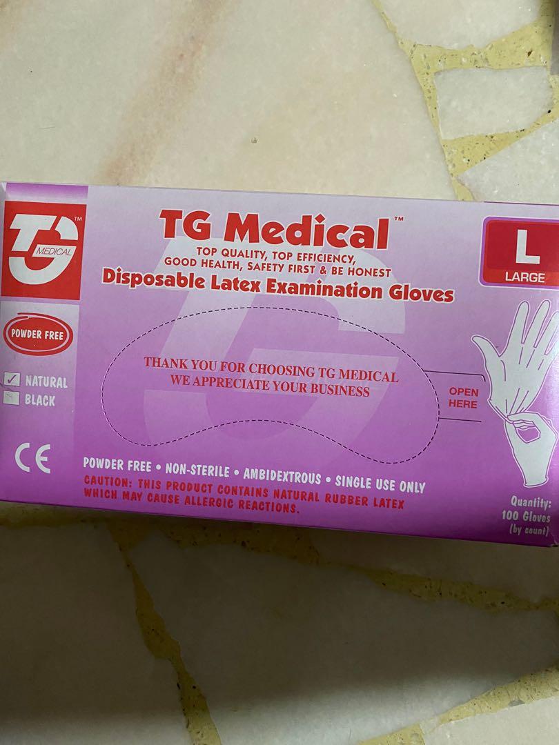 TG Medical Disposable Non-Sterile Latex Powder Free Gloves 100Pcs/Box ...