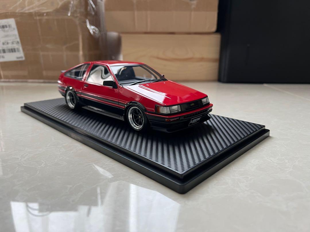 Toyota AE86 Levin (Red & Black panda) 1:18 Ignition Model, 興趣及遊戲, 玩具 ...