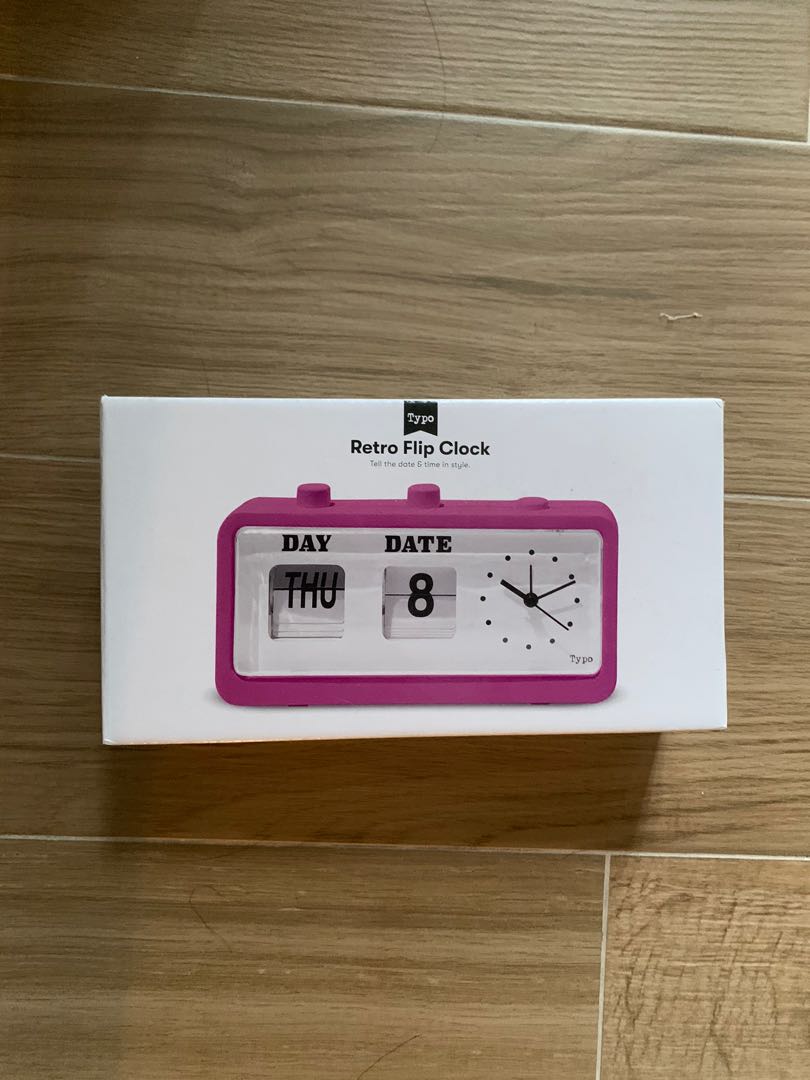 typo retro flip clock, Furniture & Home Living, Home Decor, Clocks on ...