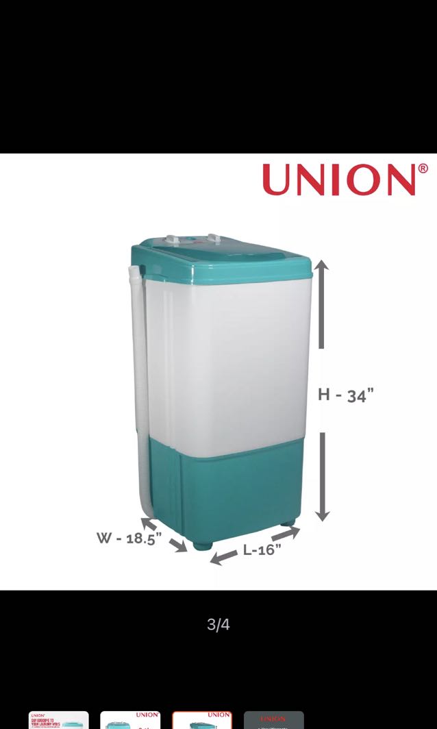 Union UGWM-62 6.2kg Labamatic Single Tub Washing Machine, TV & Home ...