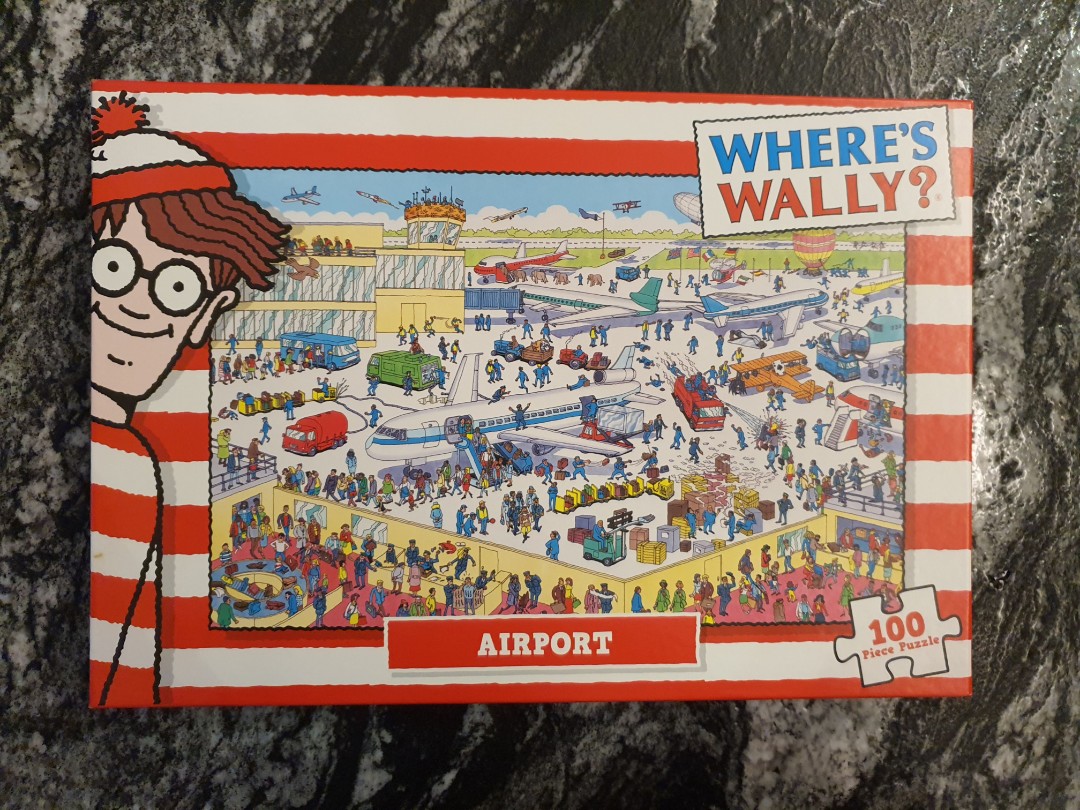 Where's Wally Jigsaw Puzzle - Airport (100 Pieces), Hobbies & Toys ...