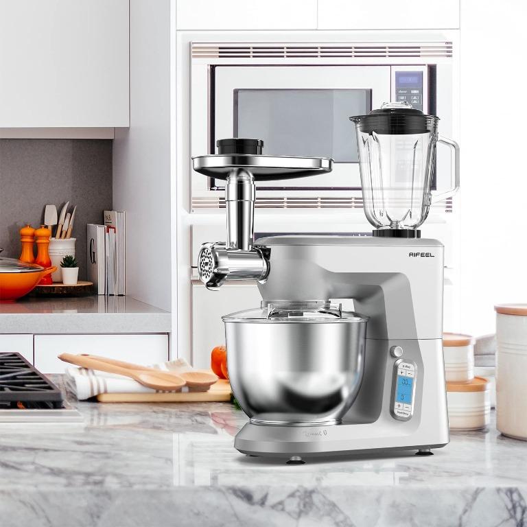 Aifeel Stand Mixer 6L 1500W, 6 in 1 Multifunctional Kitchen Mixer with Meat Grinder, Blender ...