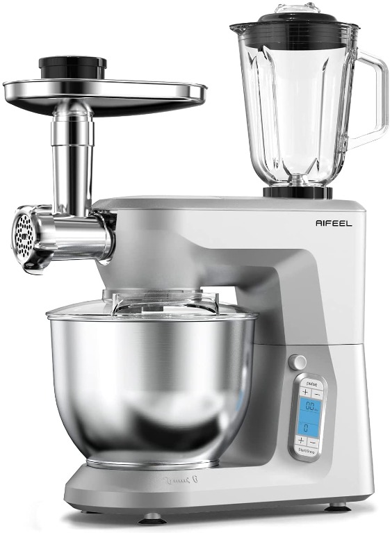 Aifeel Stand Mixer 6L 1500W, 6 in 1 Multifunctional Kitchen Mixer with Meat Grinder, Blender ...
