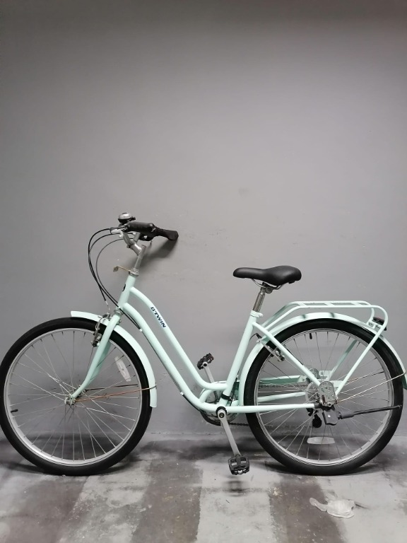 Bicycles, Btwin Elops 120, 7 speed with front basket and rear rack ...