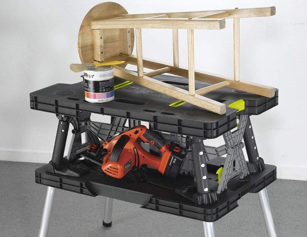 [BML] Keter Folding Table Work Bench for Miter Saw Stand, Woodworking ...