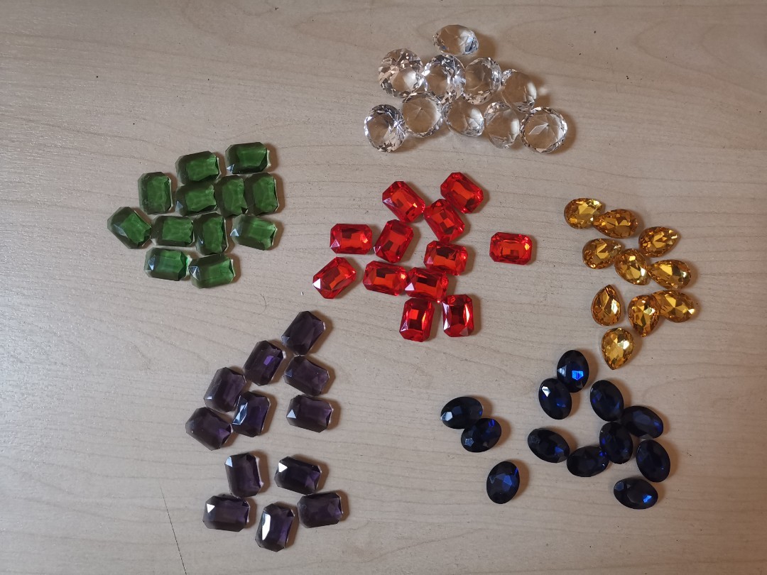 Board games glass precious stone jewel tokens (for Splendor and others ...