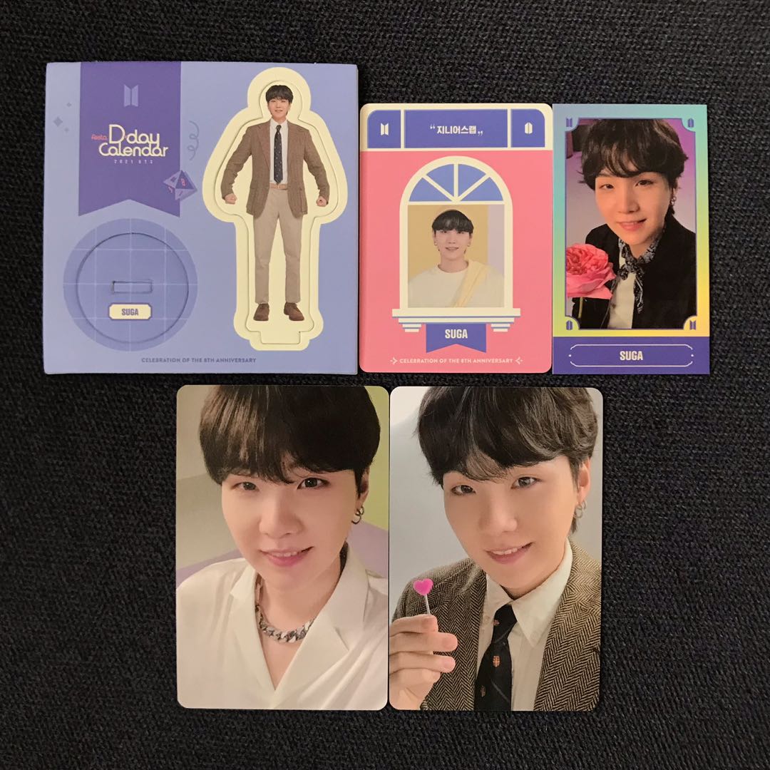 BTS SUGA Yoongi DDAY Calendar Photocard PC Set, Hobbies & Toys ...