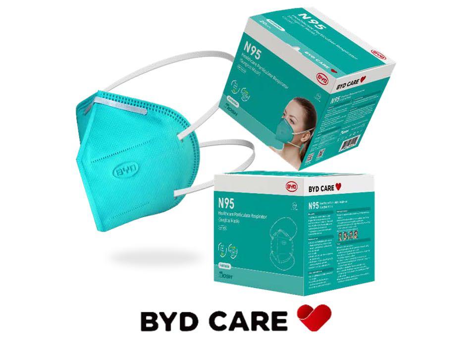 BYD Care N95 HEALTHCARE PARTICULATE RESPIRATOR MASK, Health & Nutrition ...