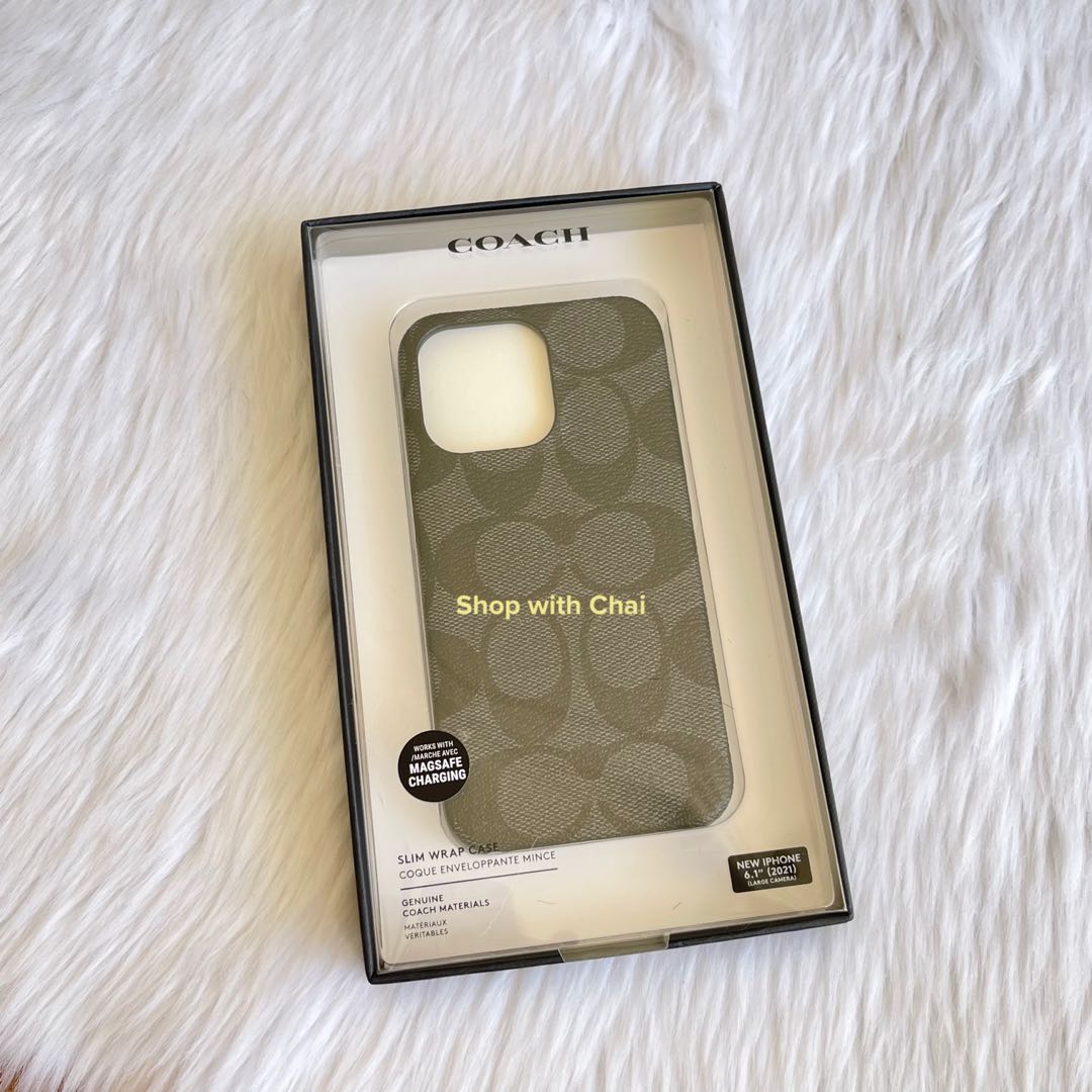 Coach Iphone 13 pro Case in Signature Canvass, Mobile Phones & Gadgets ...