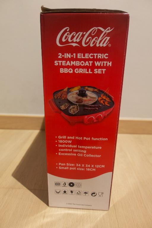 Coca-Cola Limited Edition 2-in-1 Steamboat + Grill Party Set - Perfect ...