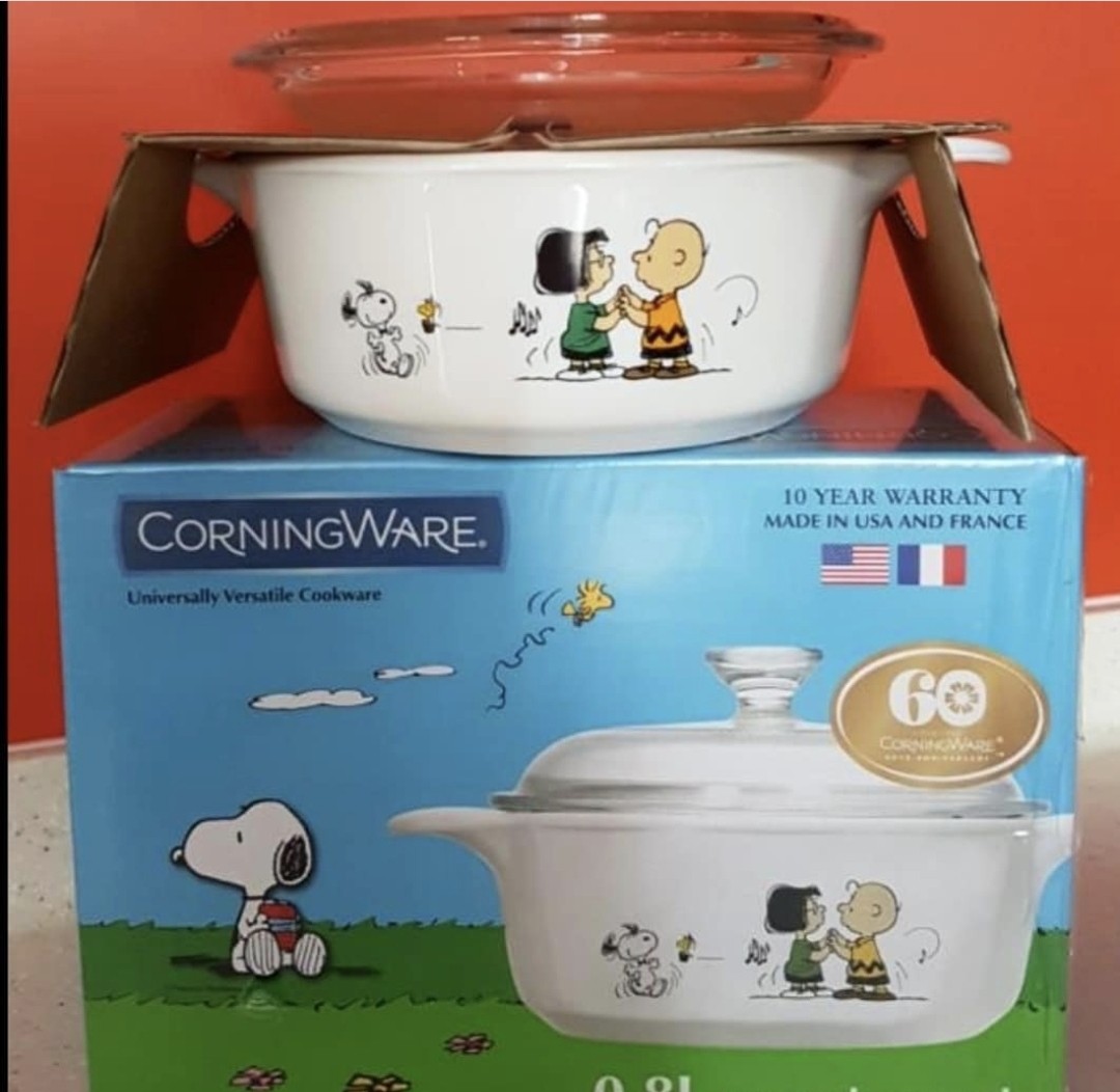 Snoopy Corningware covered casserole, Furniture & Home Living ...