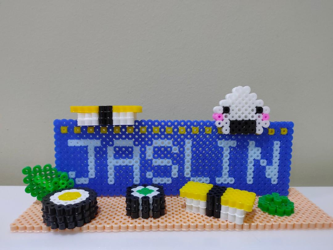 Customised handmade perler bead name plate gift, Hobbies & Toys ...