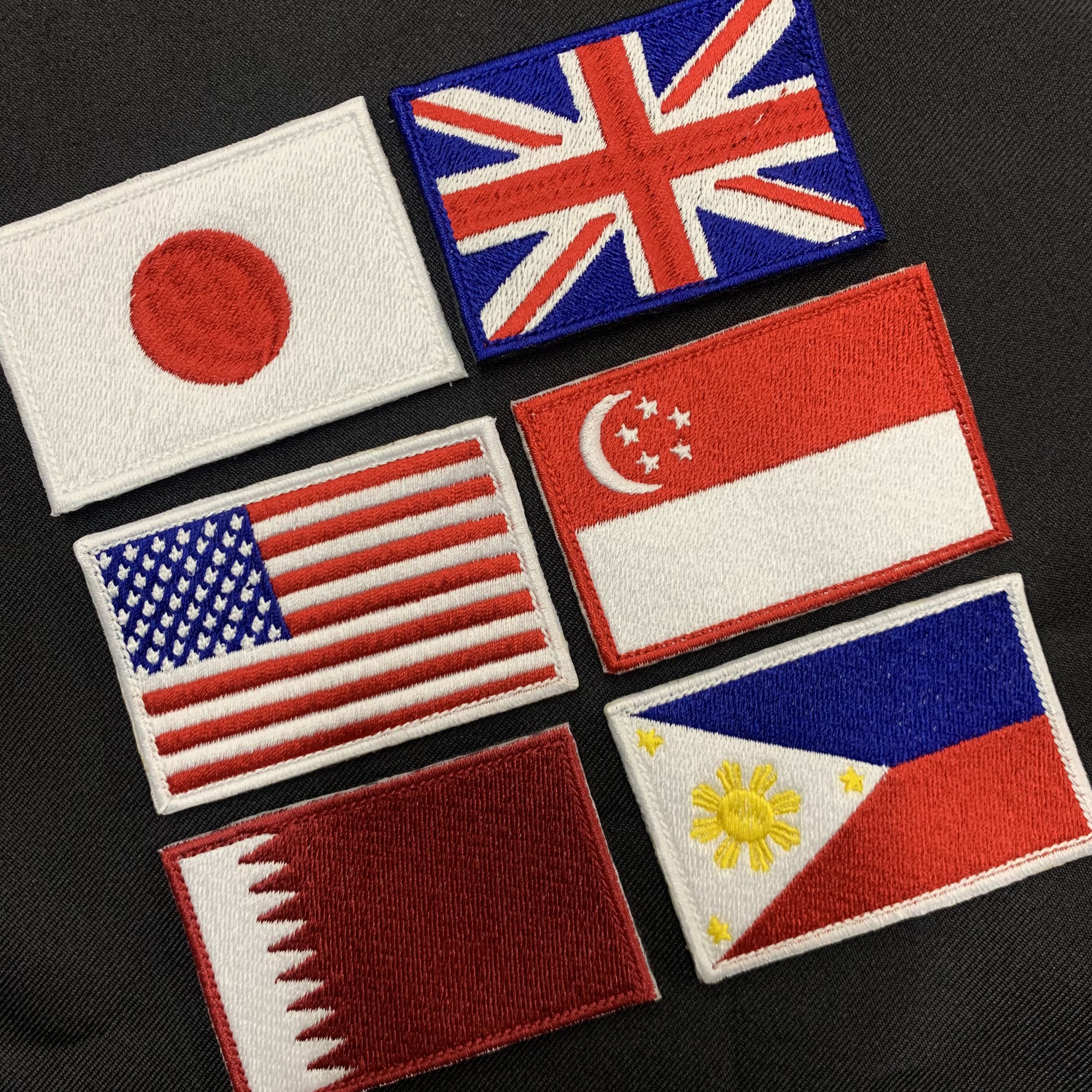 Customised Velcro Flag Patch / Iron On Flag Patches, Hobbies & Toys ...