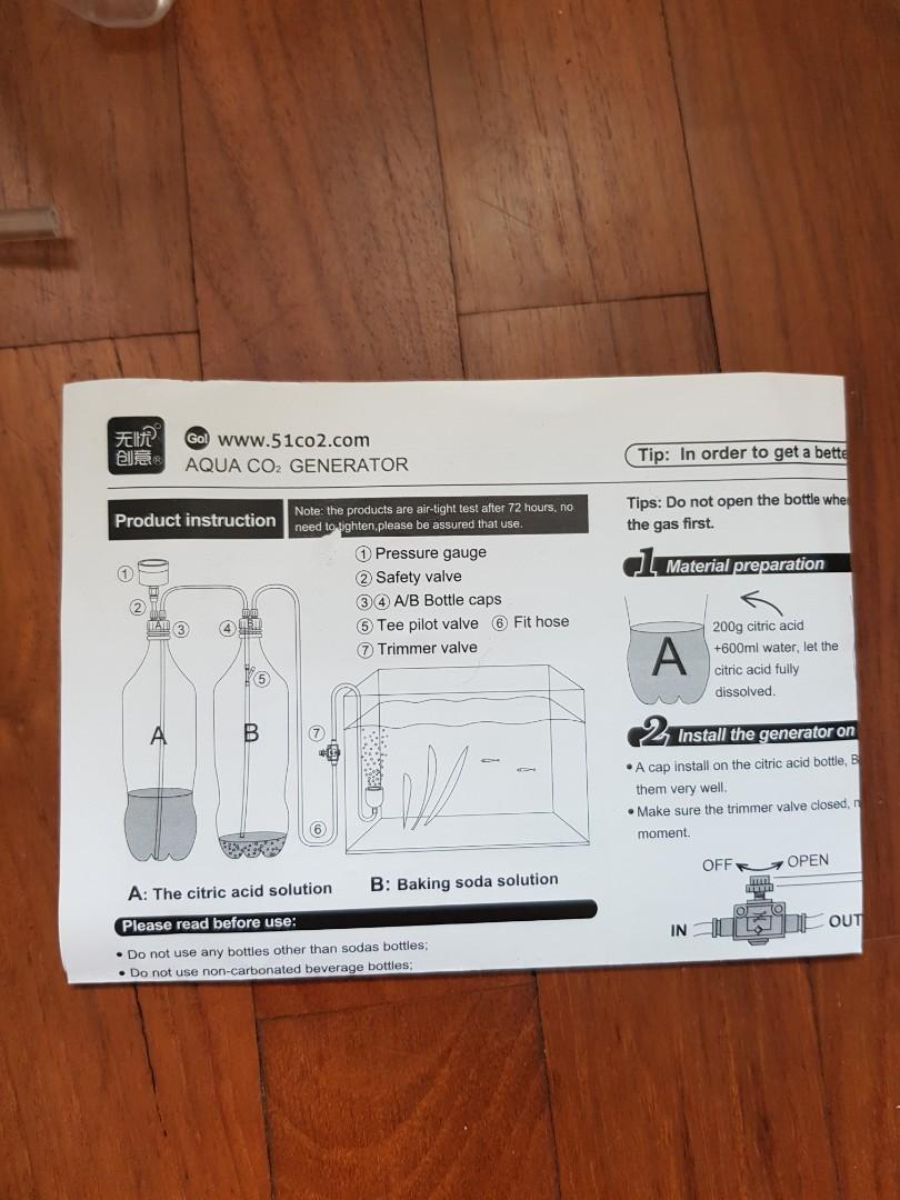 DIY CO2 kit + CO2 checker, Pet Supplies, Homes & Other Pet Accessories ...