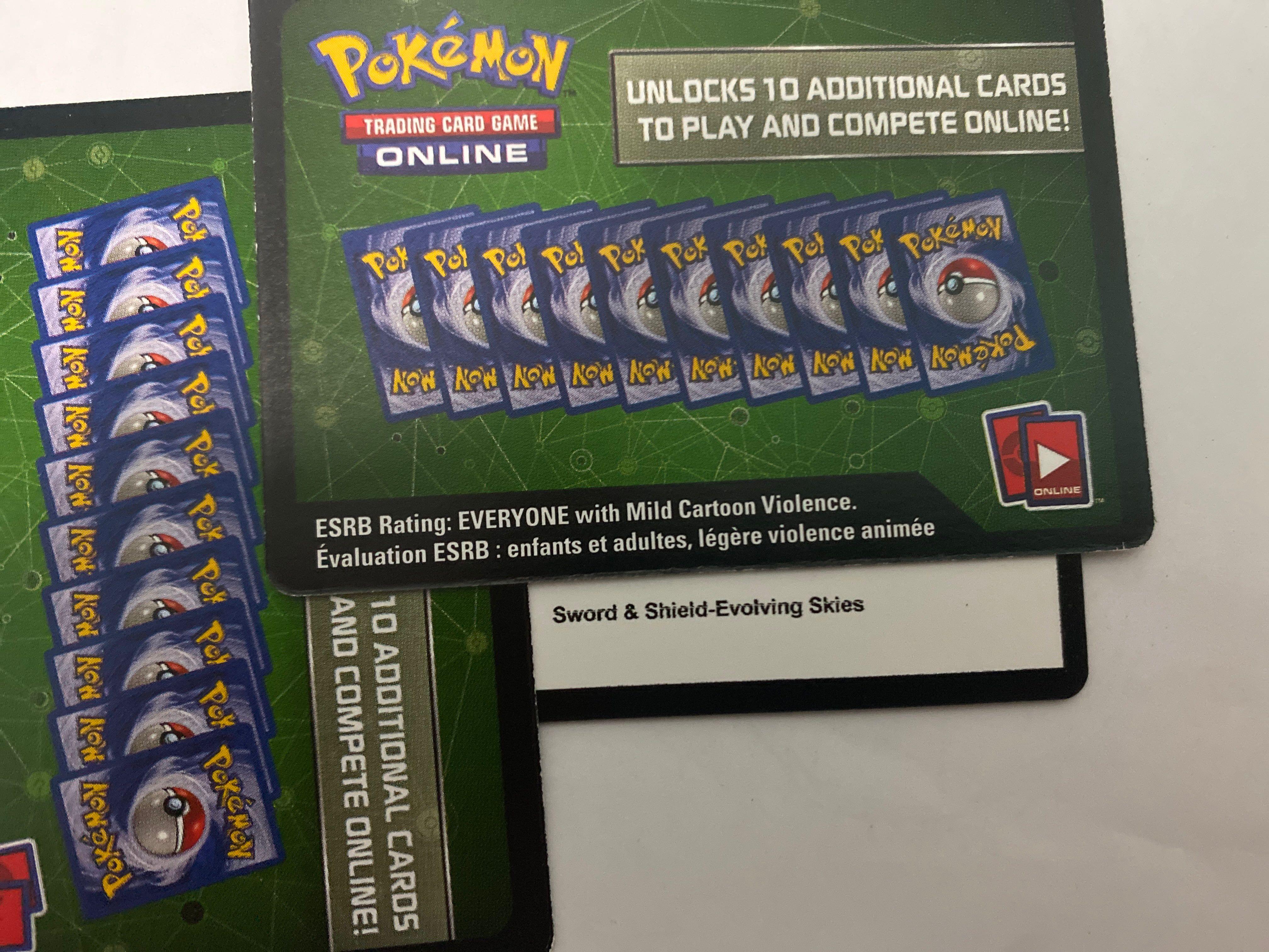 Pokémon Codes Evolving Skies, Hobbies & Toys, Toys & Games on Carousell
