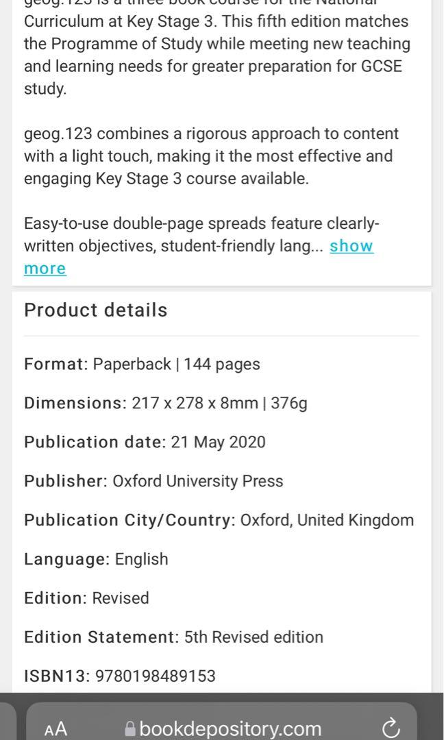 Fifth 5th Edition Geog.2 Student Book Key Stage 3, Hobbies & Toys ...