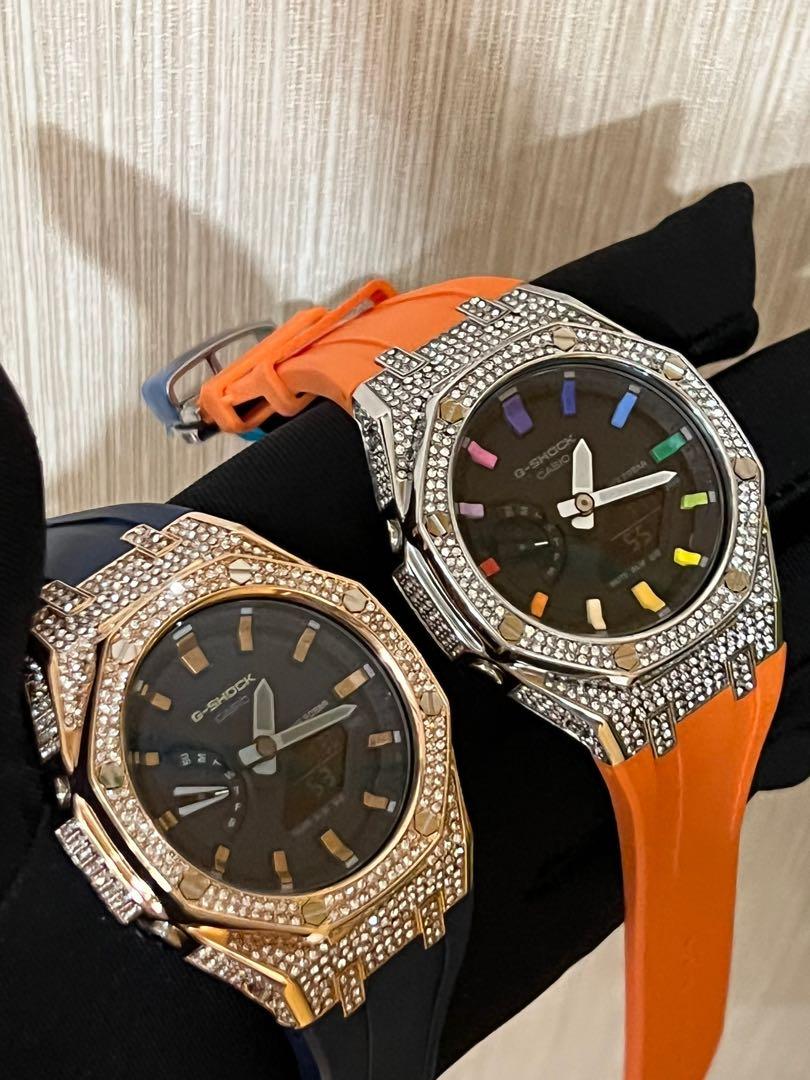 Gshock colourful rainbow mods bundle mods Casio ga-2100 ga-2110 ga2100 ...