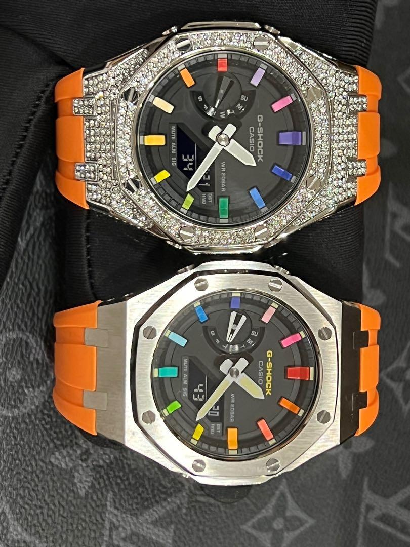 Gshock colourful rainbow mods bundle mods Casio ga-2100 ga-2110 ga2100 ...
