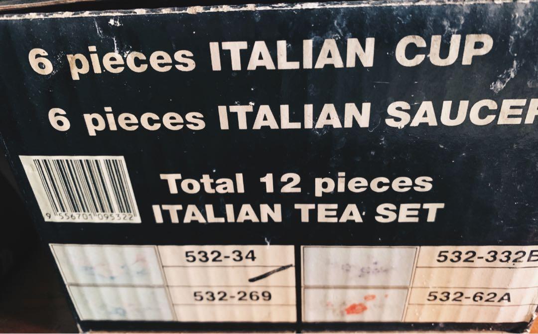 Hanamori Vintage Italian Tea Set, Furniture & Home Living, Kitchenware ...