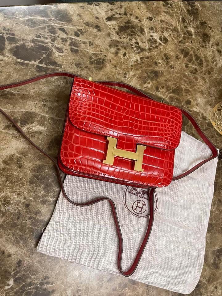 Hermes constance red, Luxury, Bags & Wallets on Carousell