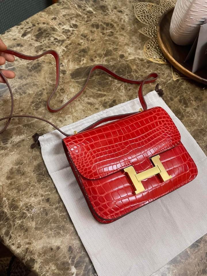 Hermes constance red, Luxury, Bags & Wallets on Carousell