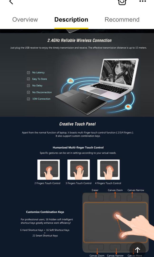 Huion Not Wacom writing/graphics tablet, Computers & Tech, Office ...