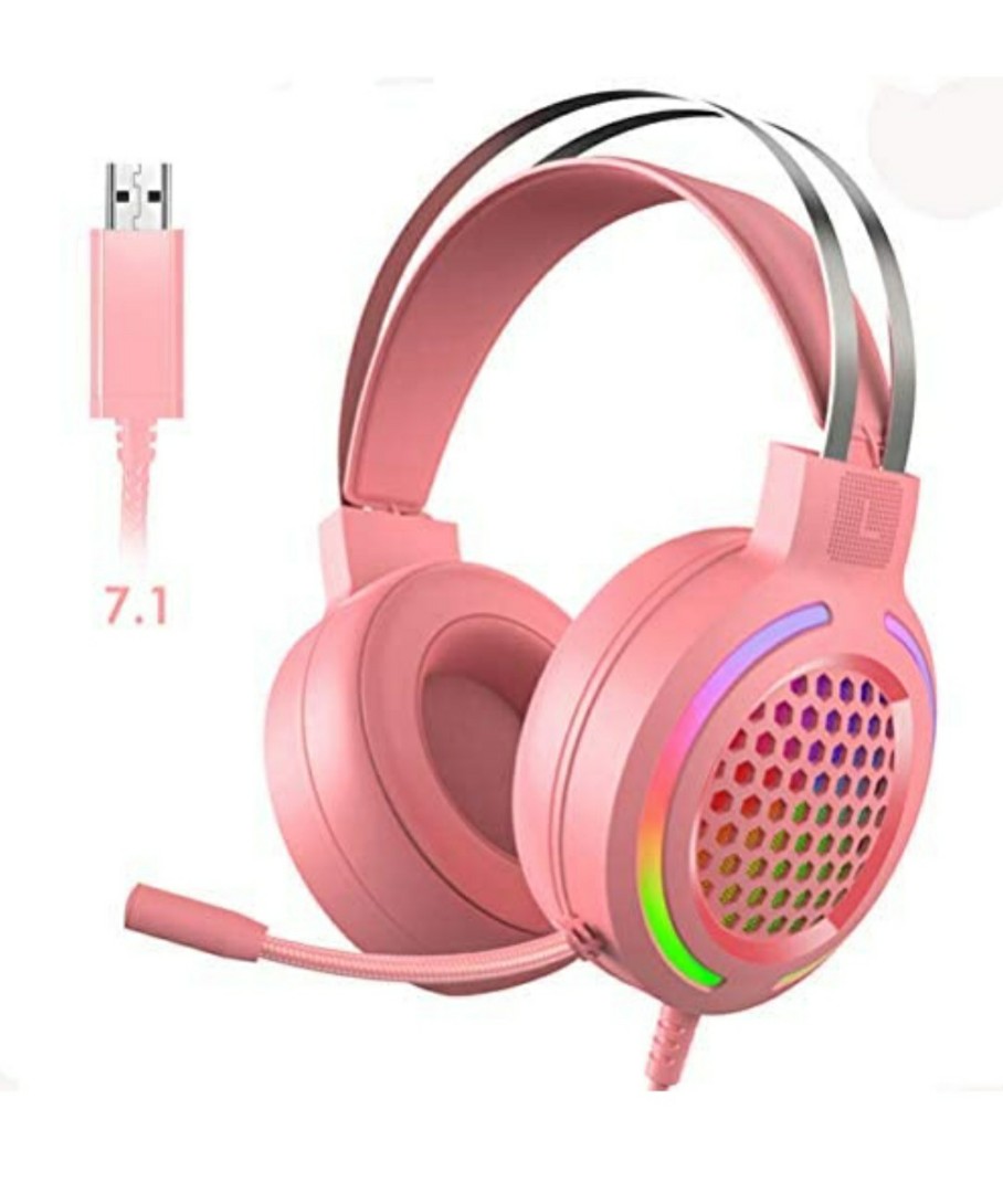 *FREE DELIVERY* MambaSnake Pink Gaming Headphone (USB), Audio ...