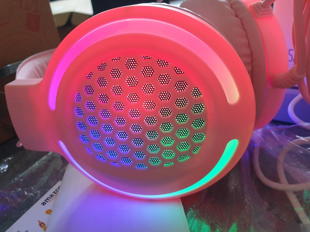 *FREE DELIVERY* MambaSnake Pink Gaming Headphone (USB), Audio ...