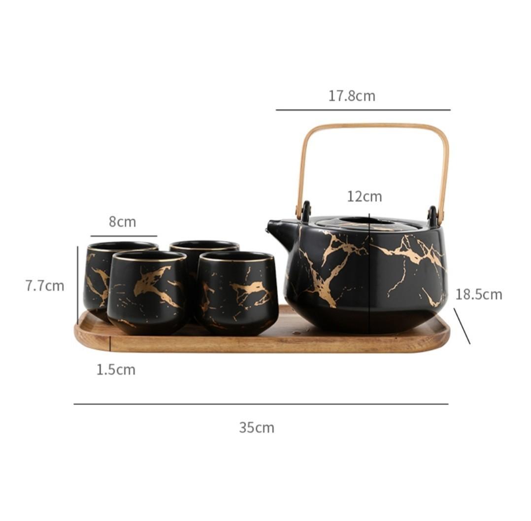 [MARBLE LUXURY TEA SET] Luxury, Scandinavian, Classic, Japanese, Wooden ...