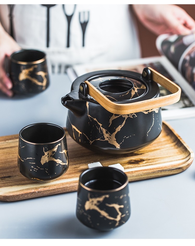[MARBLE LUXURY TEA SET] Luxury, Scandinavian, Classic, Japanese, Wooden ...
