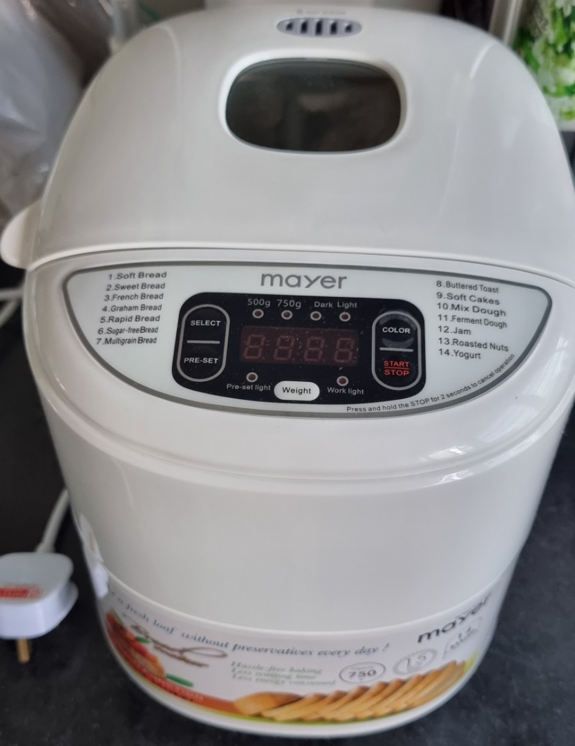 Mayer breadmaker, TV & Home Appliances, Kitchen Appliances, Breadmakers ...