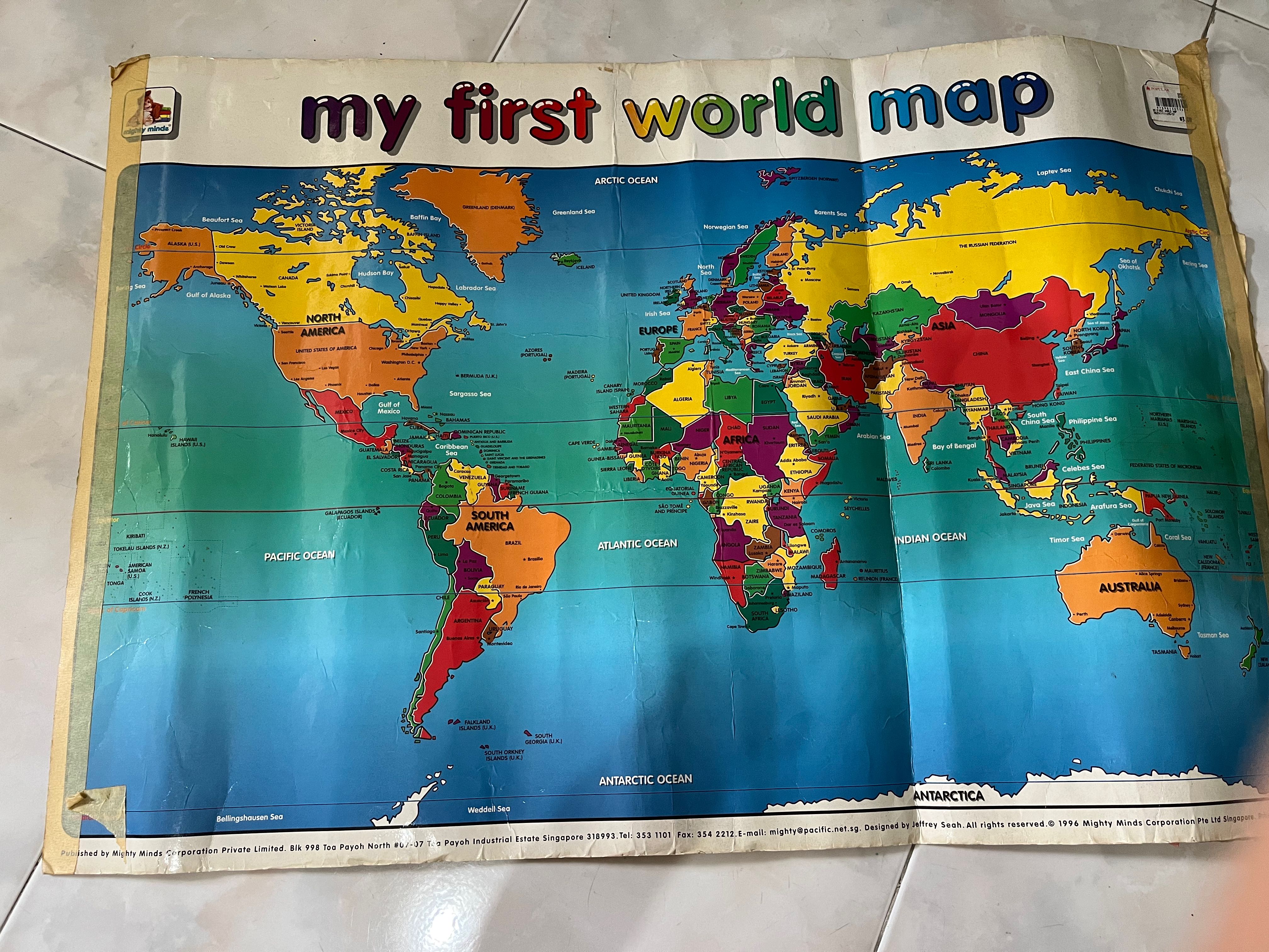 My first world map, Hobbies & Toys, Stationery & Craft, Craft Supplies ...