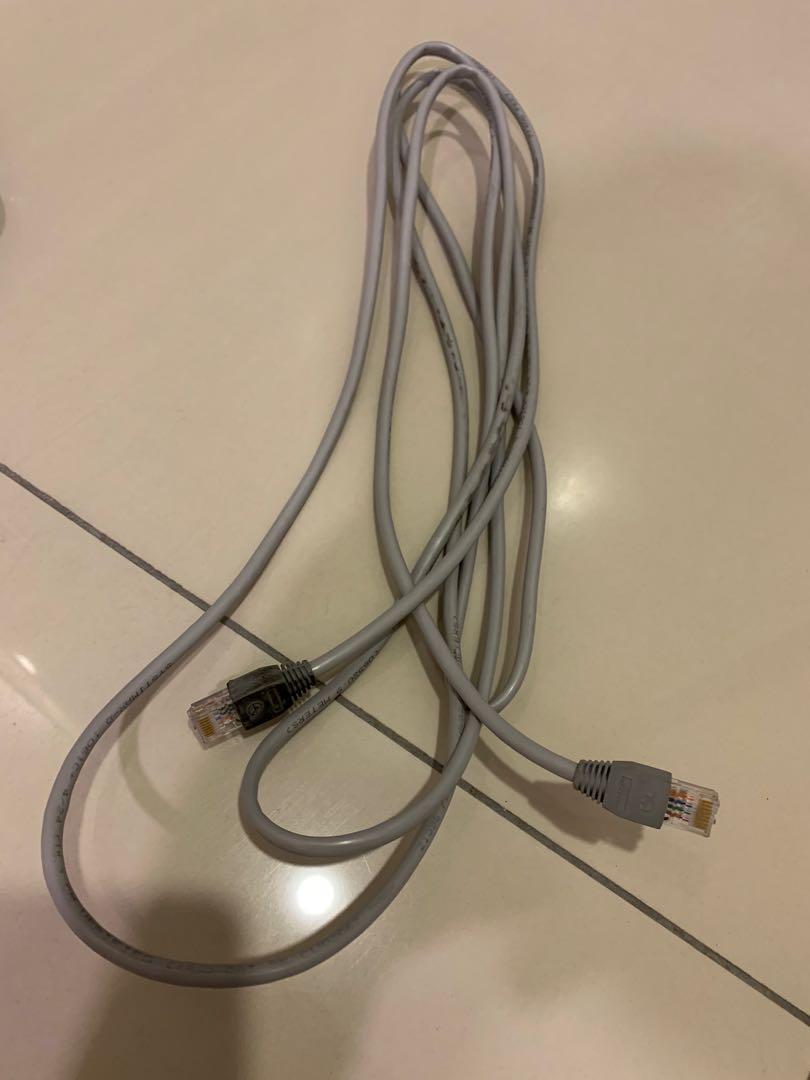 Network Cable RJ45 - grey, Computers & Tech, Parts & Accessories ...