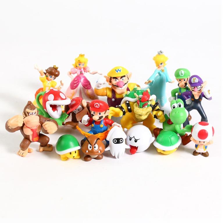 New 2022 Super Mario Bros Action Figures Toys 3-6cm 18pcs/set Yoshi ...