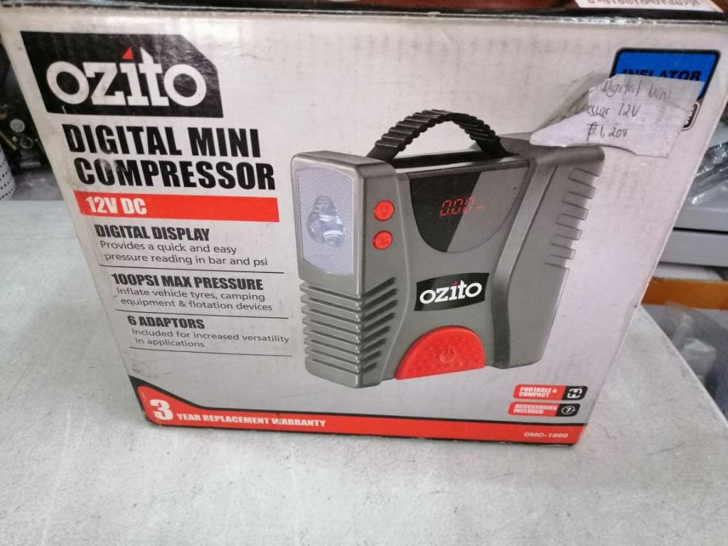 Ozito Digital Mini Compressor 12V, Commercial & Industrial ...