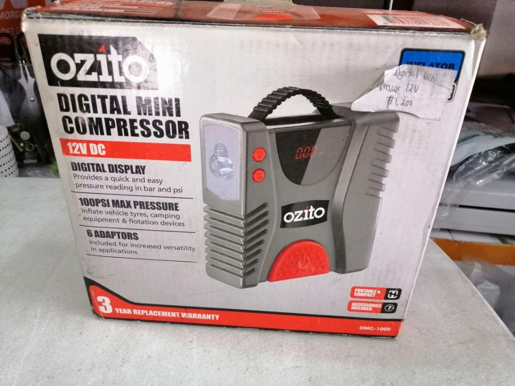 Ozito Digital Mini Compressor 12V, Commercial & Industrial ...