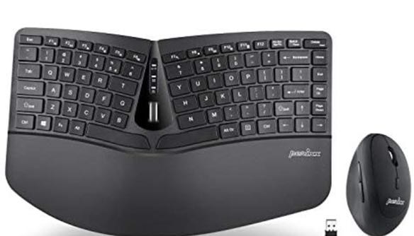 Perixx PERIDUO-606 Wireless Mini Ergonomic Keyboard with Portable ...