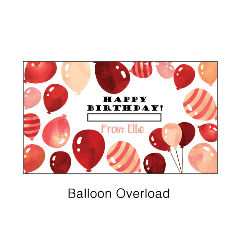 Personalized Gift Tags - Balloon Overload, Hobbies & Toys, Stationary ...