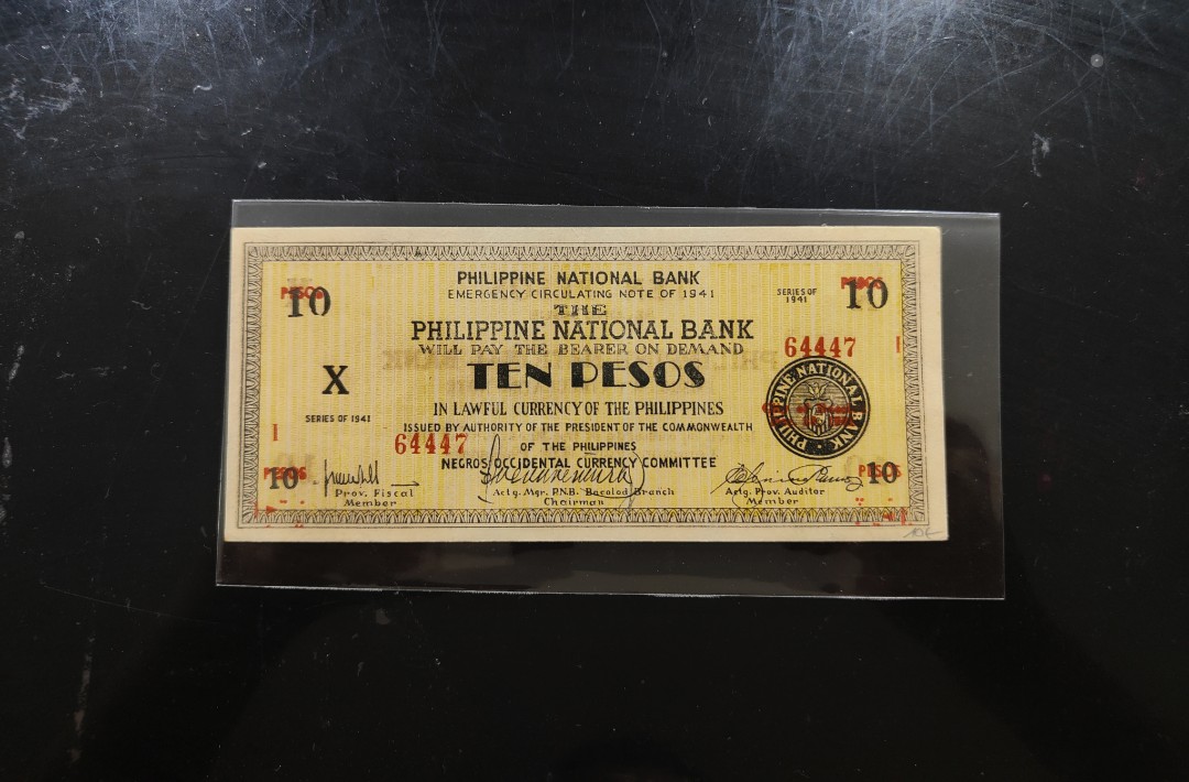 Philippines Negros 1941 10 Pesos Banknote Currency XF, Hobbies & Toys ...