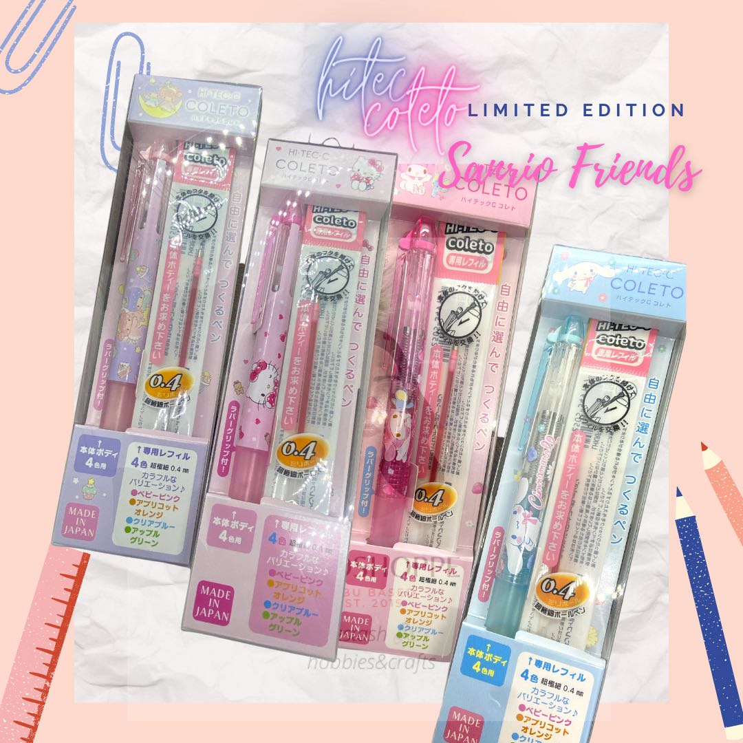 Pilot Hi-tec Coleto Set x Sanrio Collection, Hobbies & Toys, Stationary ...