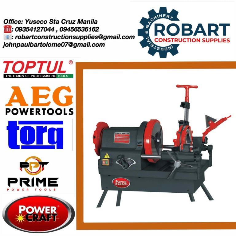 Power craft threading machine, Commercial & Industrial, Construction ...