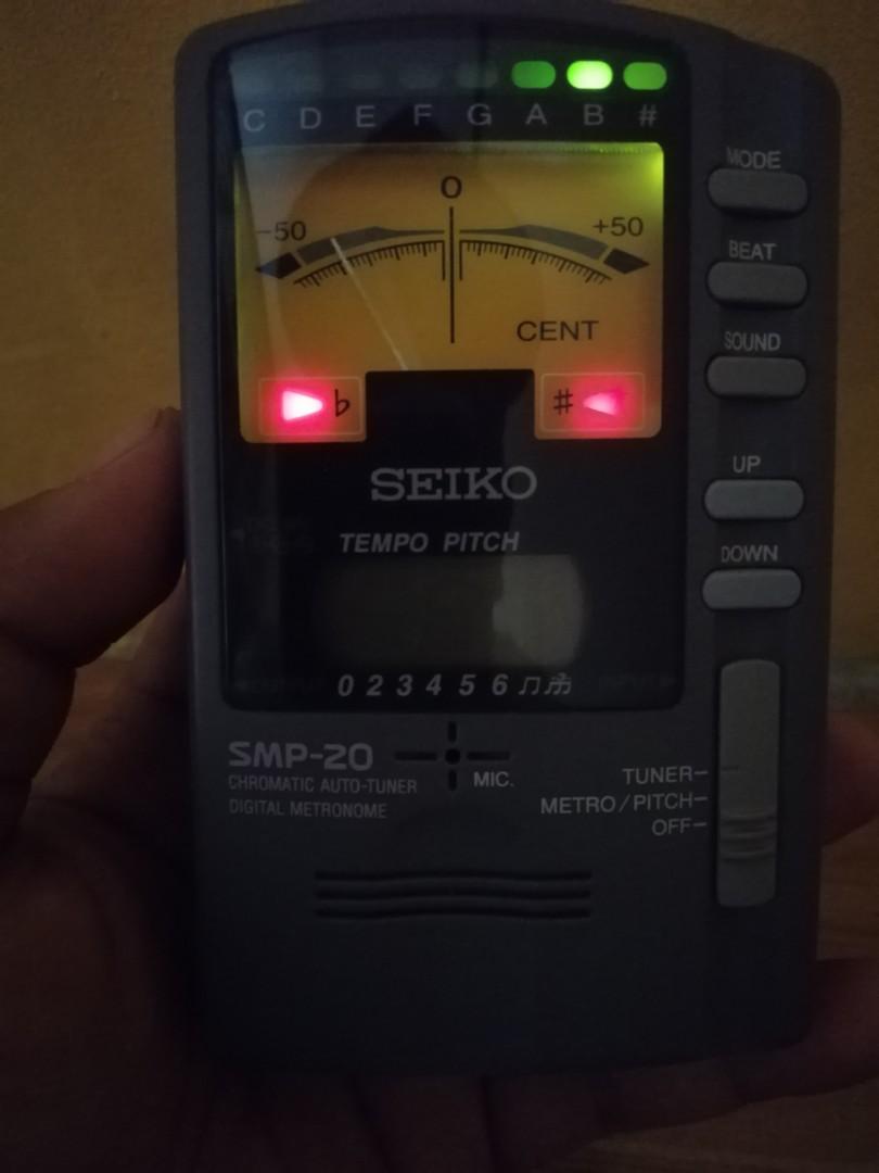 Rare Seiko SMP-20 Chromatic Auto tuner And Digital Metronome, Gray With ...