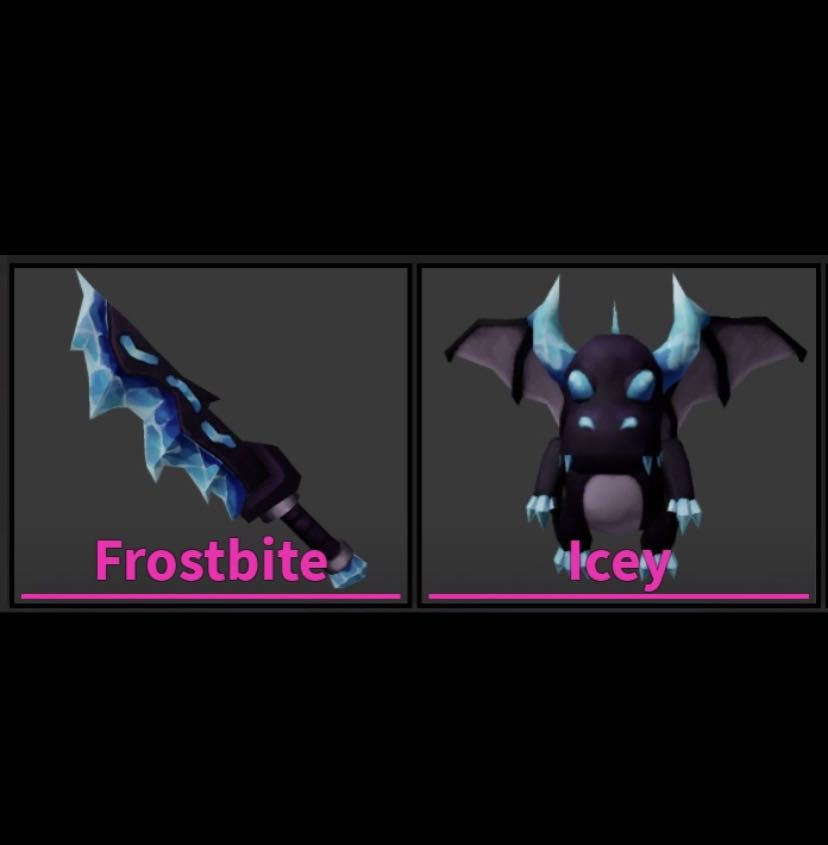 Roblox MM2 - Frostbite Set (Frostbite + Icey), 遊戲機, 遊戲機裝飾配件, 遊戲週邊商品 ...