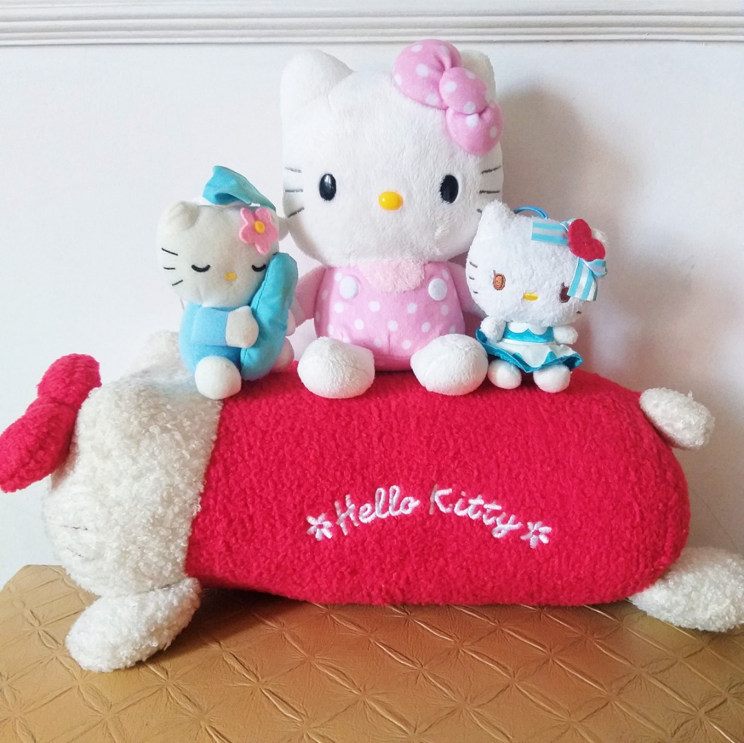 Sanrio Hello Kitty Bolster and Alice Stuffed Plush Toy Bundle, Hobbies ...